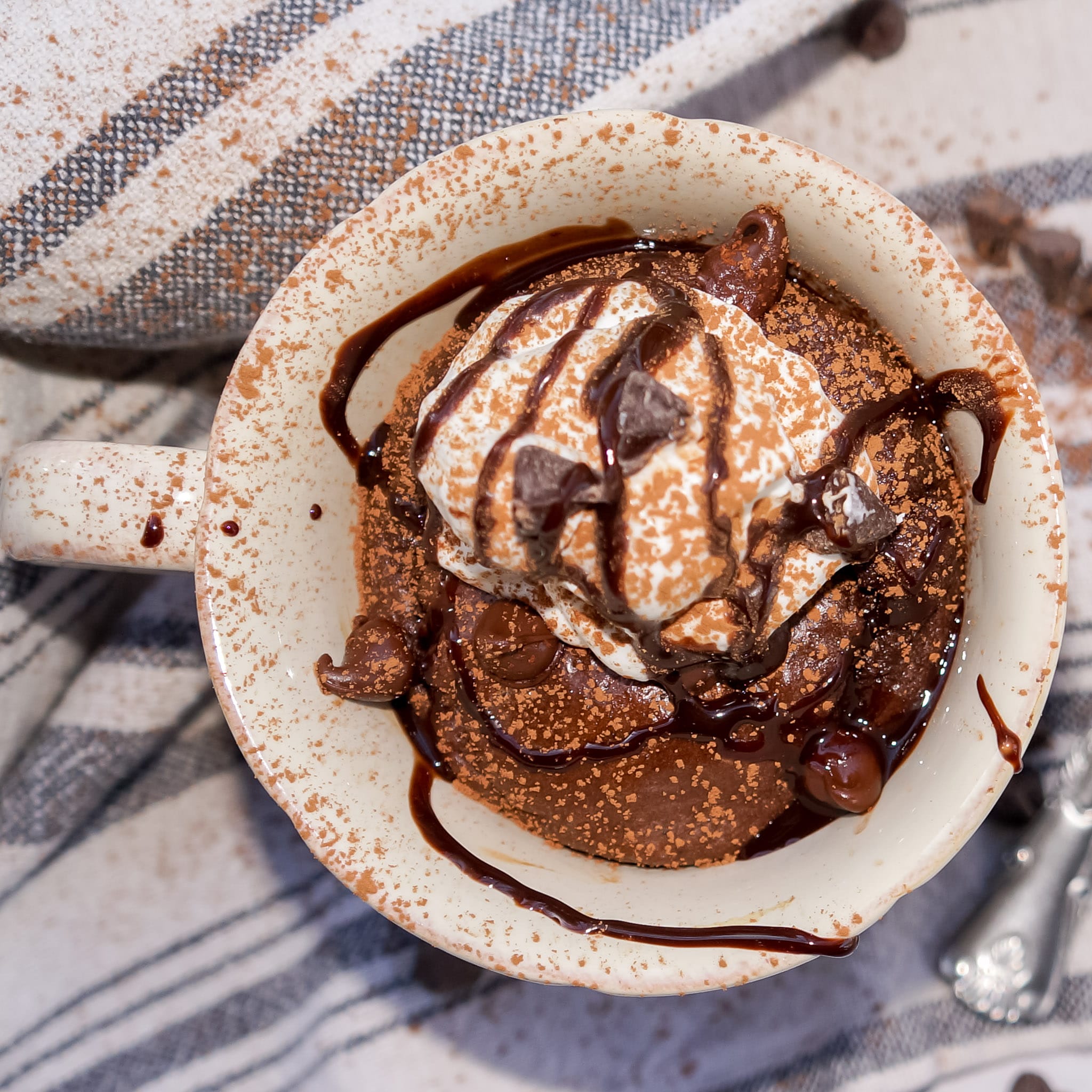 Protein Chocolate Brownie Mug Cake - Healthy With a Chance of Sprinkles
